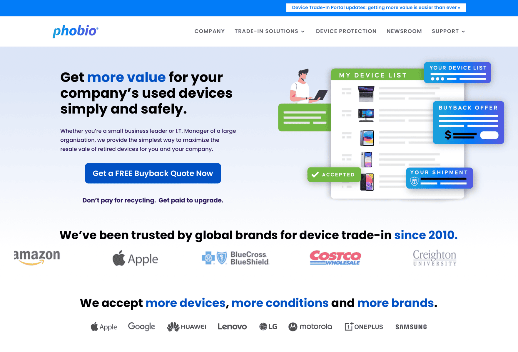 Device Trade In - Phobio - Get Cash for Electronic Devices
